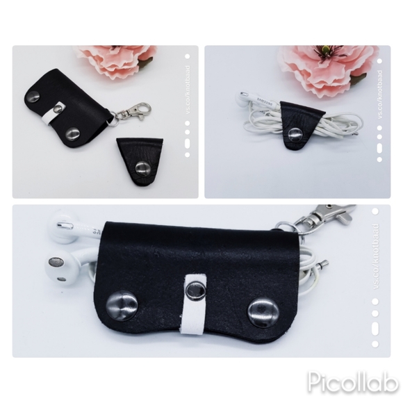 Accessories | Set Of 2 Genuine Leather Earbud Holders | Poshmark